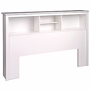 Sonoma 6 Drawer Double Dresser for Bedroom, White & Full/Queen Bookcase Headboard, White