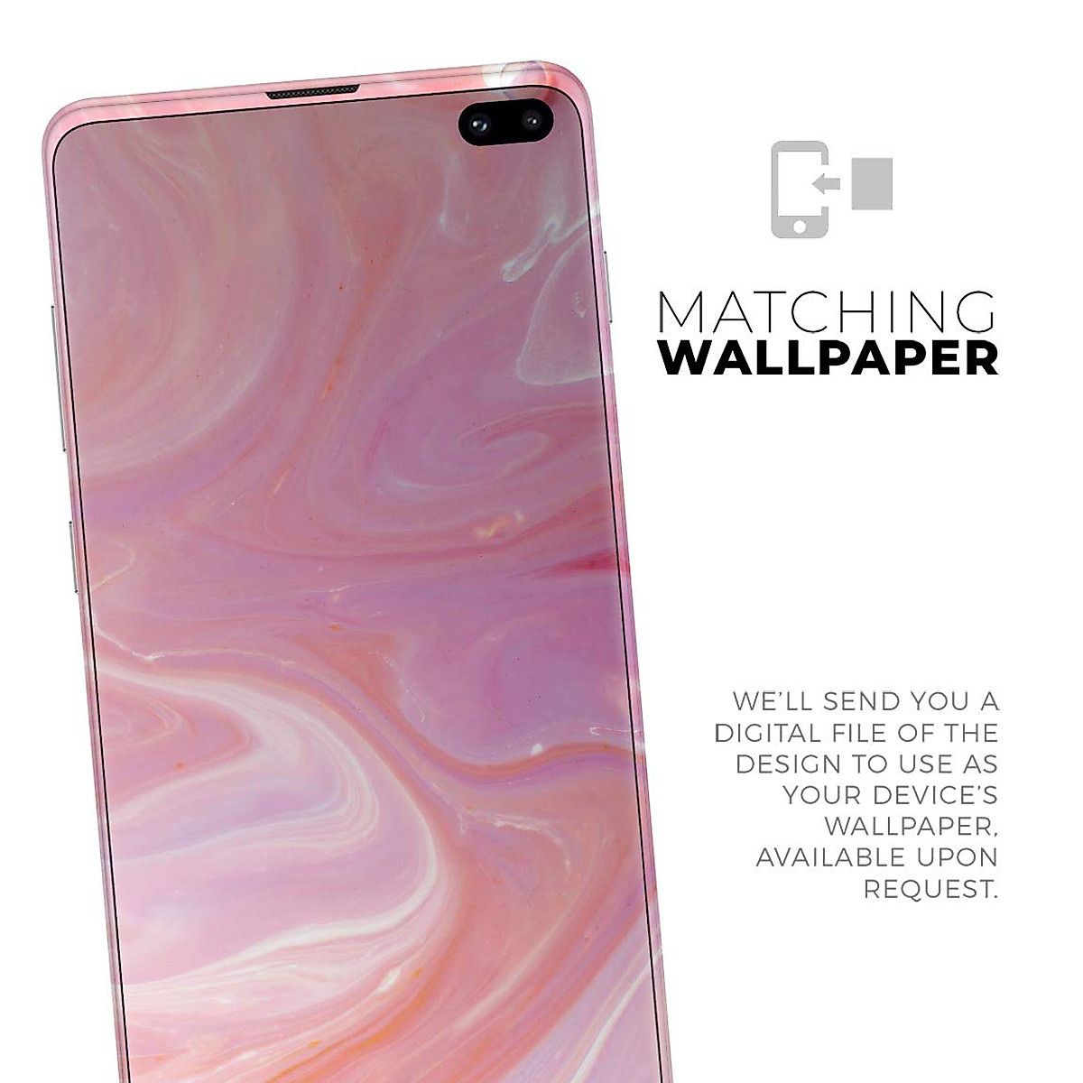 DesignSkinz Marbleized Pink Paradise V2 Protective Vinyl Decal Wrap Skin Cover Compatible with The Samsung Galaxy S20 (Screen Trim & Back Glass Skin)