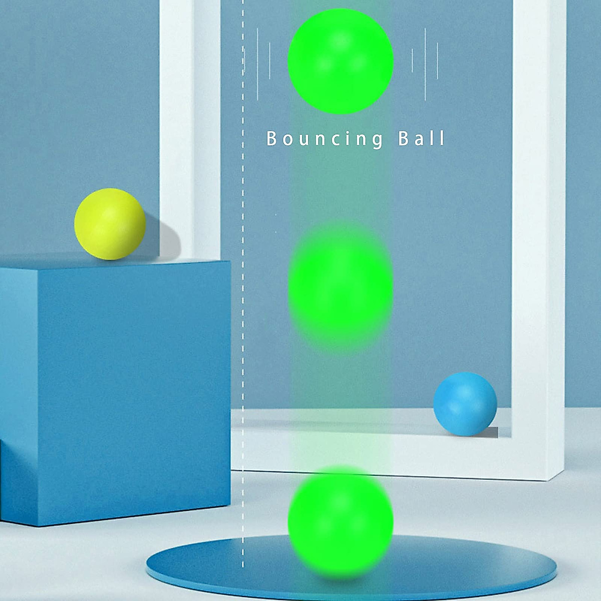 LNGODEHO 4Pcs Ping Pong Ball Outdoor with 4 Balls, Pop-Pass-Catch Ball Game Launch Throw Catch Ball Set, Parent-Child Interactive Outdoor Christmas Toys for Kids Ages 3-5 4-8 8-12