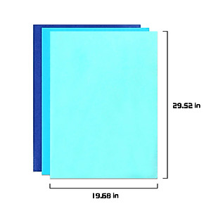 MR FIVE Assorted Blue Tissue Paper Bulk,29.5"x 19.6",Blue Tissue Paper for Gift Bags,30 Sheets Gift Wrapping Tissue Paper,Gift Wrapping Paper for Baby Shower Birthday Wedding Holiday, 3 Colors