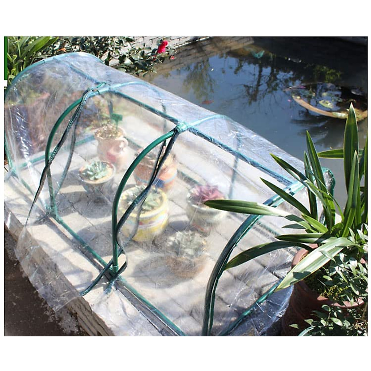 Mini Greenhouse for Outdoor Indoor, Small Green House for Garden, Backyard, Patio, Balcony, Portable Clear Tent for Plants 39.3''x23.6''x21.6'' HOORY