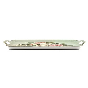Pimpernel Antique Roses Collection Large Handled Tray | Serving Tray for Lunch, Coffee, or Breakfast | Made of Melamine for Indoor and Outdoor use | Measures 18.9" x 11.6" | Dishwasher Safe