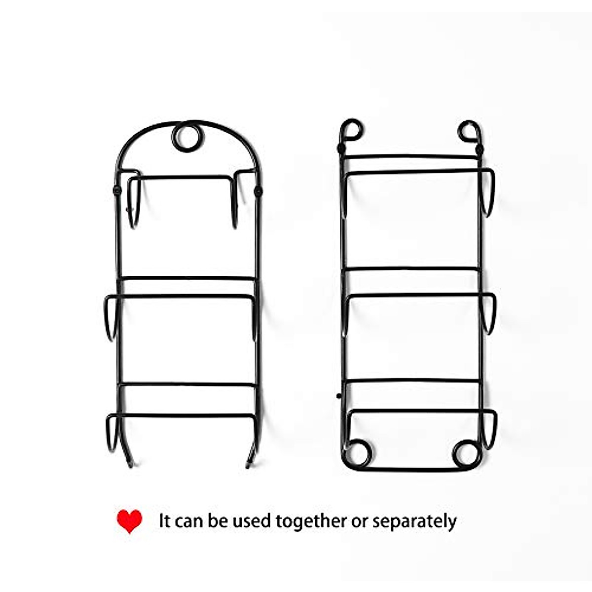 SODUKU Towel Rack Wall Mounted Metal Wine Rack Towel Shelf for Bathroom Black