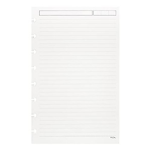 TUL Custom Note-Taking System Discbound Refill Pages, 5.5" x 8.5" Junior Size, Narrow Ruled, 100 Pages (50 Sheets) White