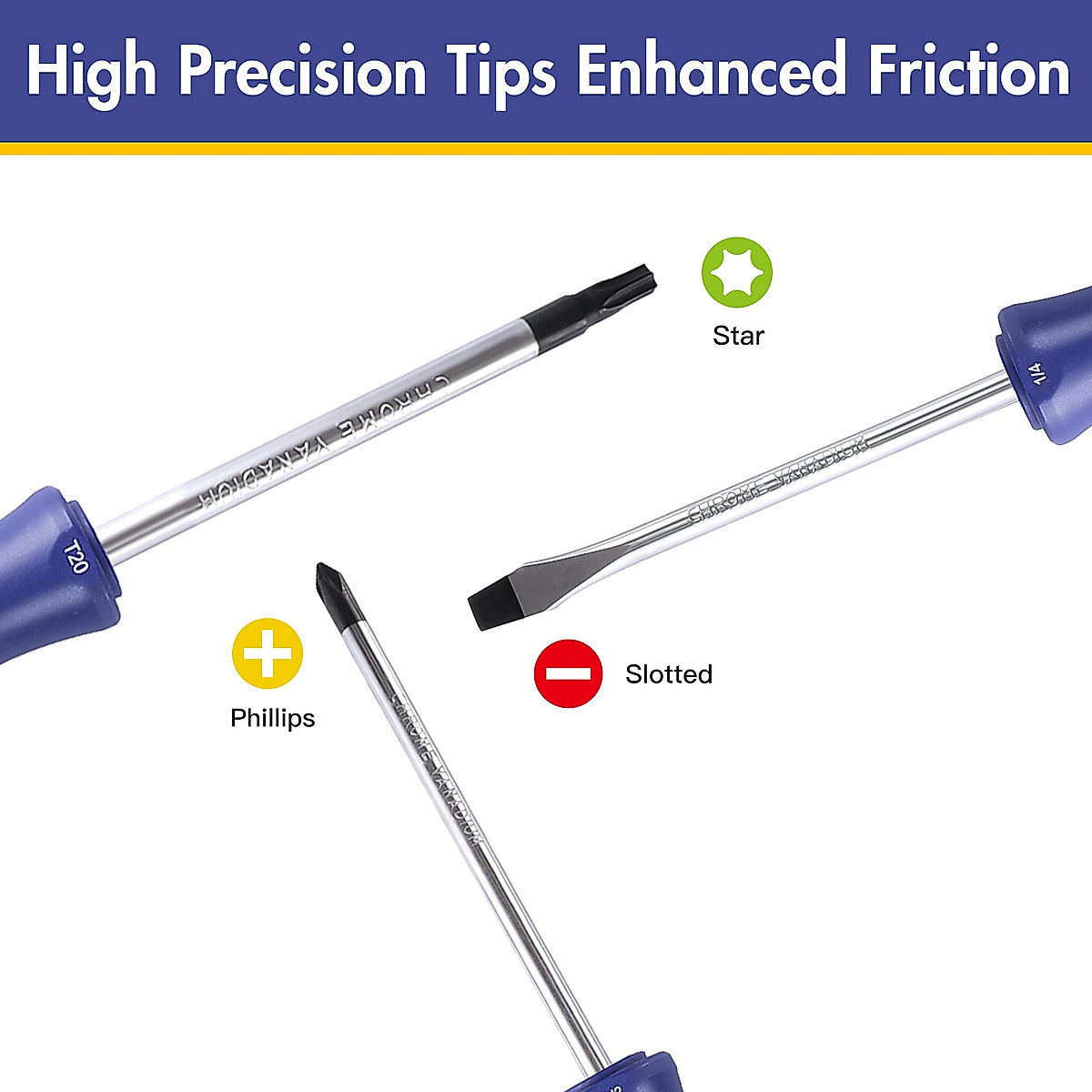 WORKPRO Magnetic Screwdrivers Set, Phillips & Flat & Slotted & Torx Screwdriver Tools Set with Organizer, Professional Repair Tool Kit for Industrial Household Mechanics(12-Piece)