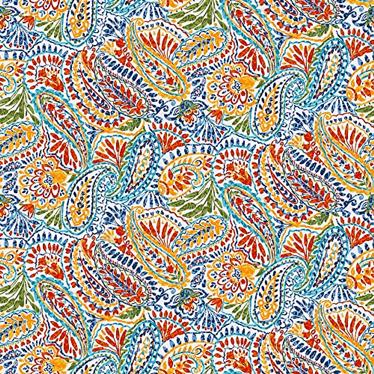 DYTXIII Patio Outdoor Cushion Cover Slip Cover W42 x D18 x H3 Inch with Zipper for Bench Loveseat Furniture, UV Protection Cushion Covers Replacement Covers 1 Pack, Paisley Multi (Covers ONLY)