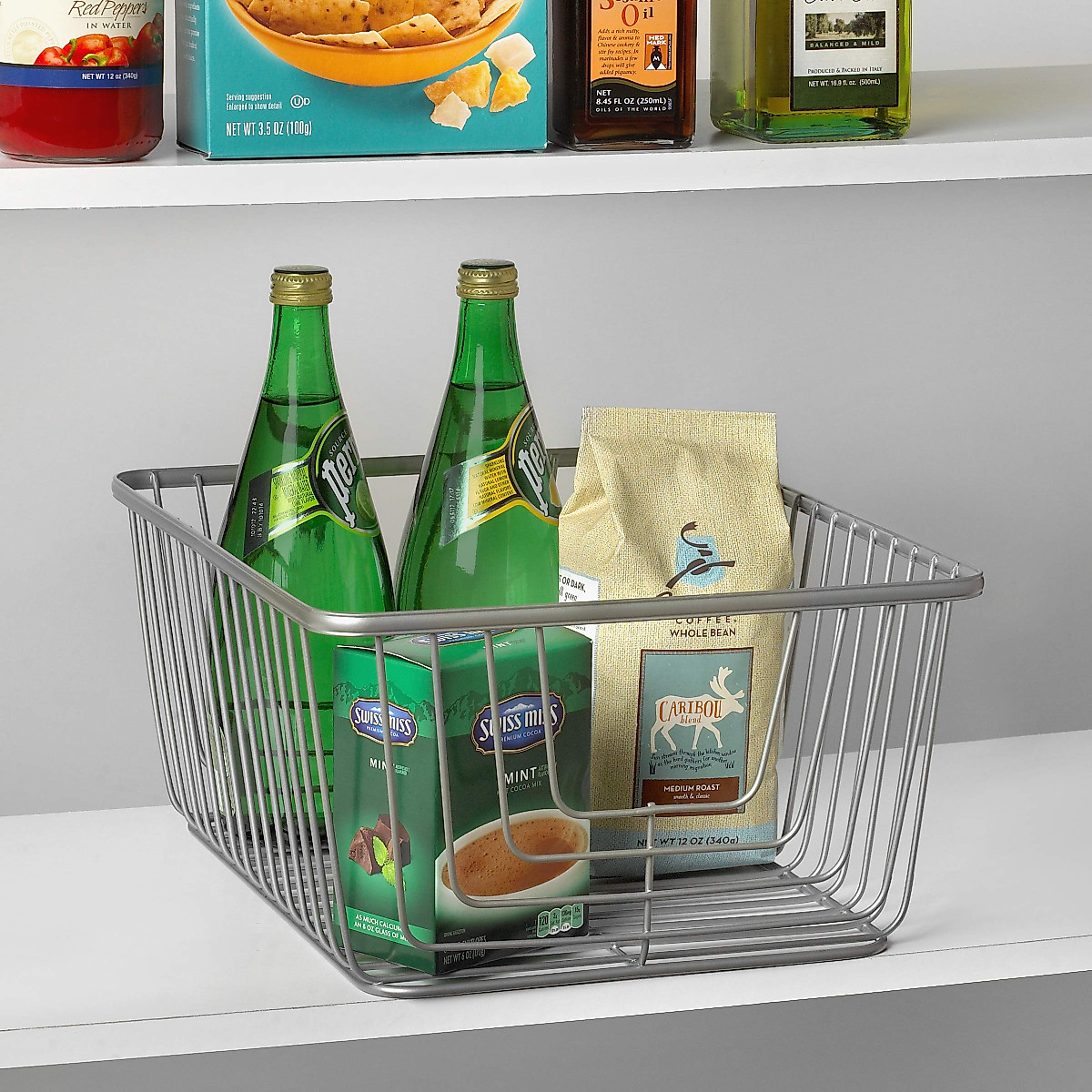 Spectrum Diversified Ashley Basket, Large, Satin Nickel