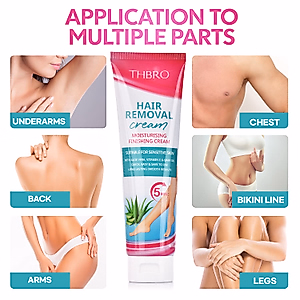 THBRO Hair Removal Cream-Painless Flawless Depilatory Cream, Skin Friendly Hair Remover Cream For Women and Men for Bikini Arm Leg Armpit