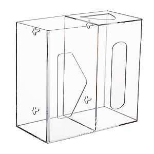 Heyrelda Grocery Bag Holder and Trash Bag Dispenser - 2 in 1 - Wall Mounted Plastic Bag Holder for Grocery Bags and Garbage Bags Kitchen Cabinet Grocery Bag Dispenser Organizer Under Sink, Clear