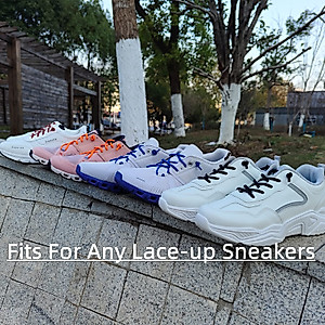 NDTEZUGT 3 Pairs Elastic Shoe Laces Replacement Laces for Running Shoes,Stretch Oval Shoe Strings Replacement Shoestrings for Sneakers,No Tie Shoe Laces for Kids and Adults (Black*2+White*1)