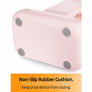 Viniper Portable Battery Fan, Rechargeable Desk Fan : 4 Speeds, 90° Rotation, Long Working Time, Portable USB Powered Personal Fan (Pink)