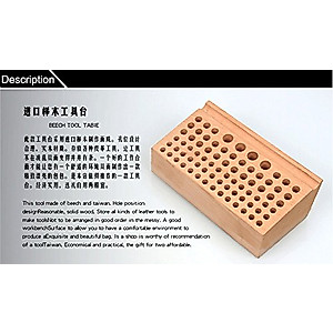 Leather Craft Wooden Stand Holder Holding Organizer for 76 Holes Leather Punch Tool