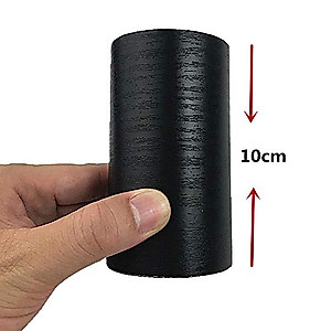 10M Black Wood Grain Removable PVC Waterproof Border Wall Decor Removable Self Adhesive Kitchen Bathroom Tiles Sticker Wallpaper 4.2x390