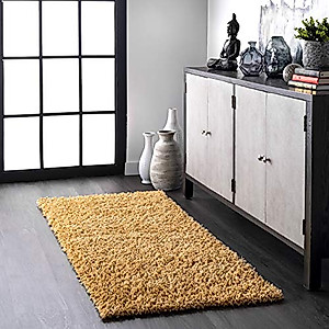 nuLOOM Belleza Shag Area Rug, 3' x 5', Yellow