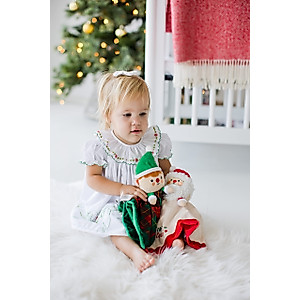 Pearhead Baby's First Christmas Security Blanket, Soft Baby Lovey for Babies, Snuggle Toy Stuffed Animal, Infant and Toddler Security Toy, Baby Boy or Baby Girl Lovie, New Baby Gift, Holiday Lovey