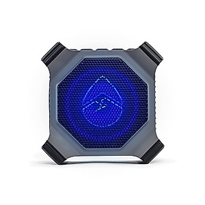 ECOXGEAR EcoEdge Plus GDI-EXEGPL410 Rugged Waterproof Floating Portable Bluetooth Wireless 20 Watt Smart Speaker with Bottle Opener and LED Party Lights (Gray) (Renewed)