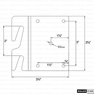 bedCLAW Retro Fix Offset Hook Plate Adapter, Repair Failed Wood Bed Rails (4)