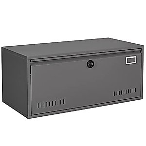 Aybihous3 File Cabinet with Digital Lock, Stainless Steel Full Metal Lateral File Cabinet,Heavy Duty Metal Storage Printer Stand for Home and Office (Black 1 Drawer)