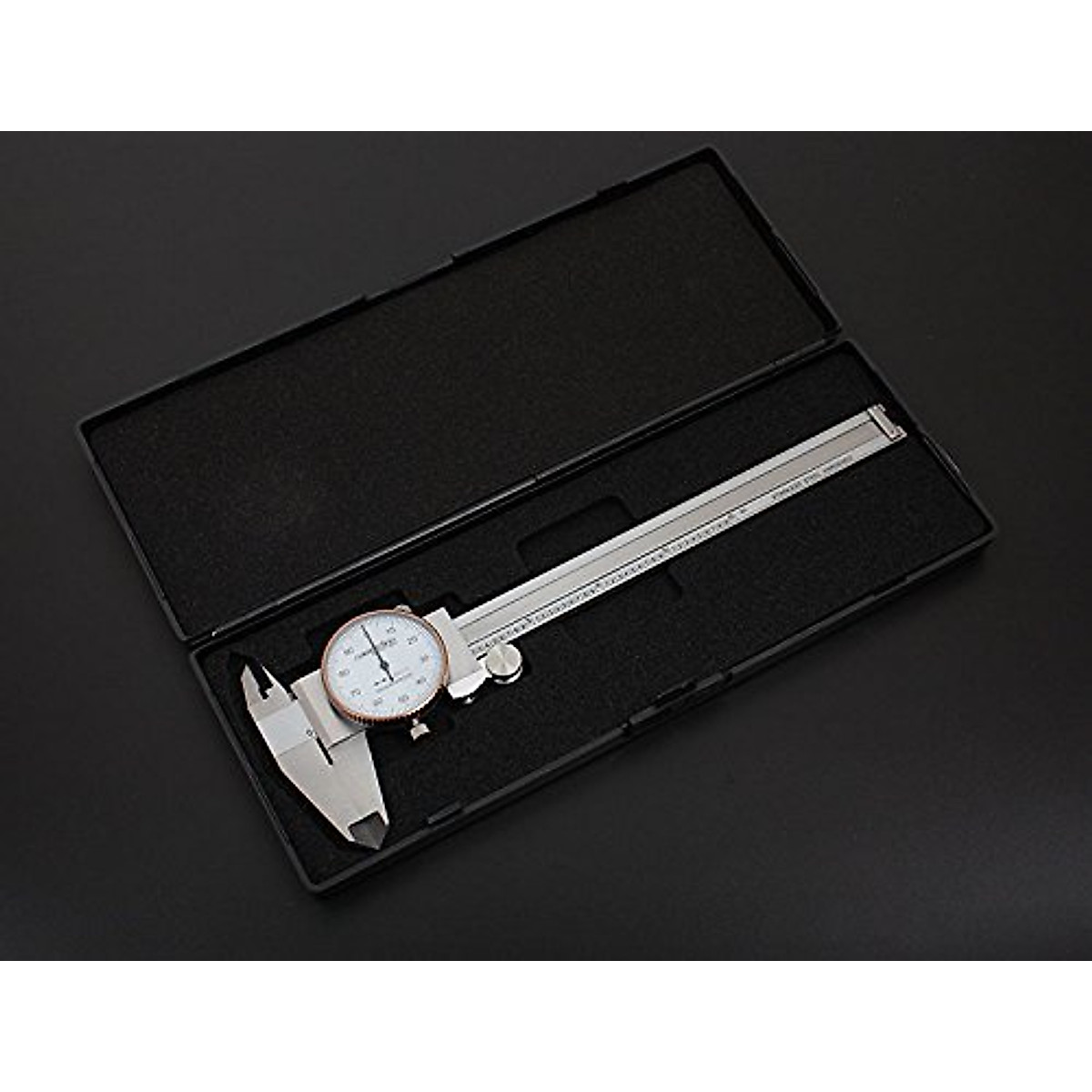 Accusize Industrial Tools 0-6 inch by 0.001 inch Precision Dial Caliper, Stainless Steel, in Fitted Box, P920-S216