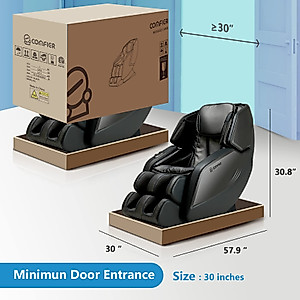 COMFIER Zero Gravity Massage Chair, SL Track Shiatsu Massage Chair Recliner, Auto Body Scan Massage Chair Full Body with Air Compression Foot Massage Yoga Stretch Heating Bluetooth