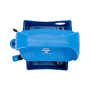 Trac Outdoors Portable Washdown Pump Kit - Self-Priming Marine-Grade Pump - Includes Everything Needed to Power-Spray, Just Add Water (69380), Blue