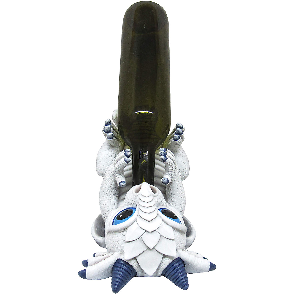 World of Wonders - Dreamland Dragons Series - Ice Cold Brew - Collectible Crystal The Dragon Decorative Fantasy Tabletop Wine Rack Beverage Holder and Bottle Display Caddy, 10-inch