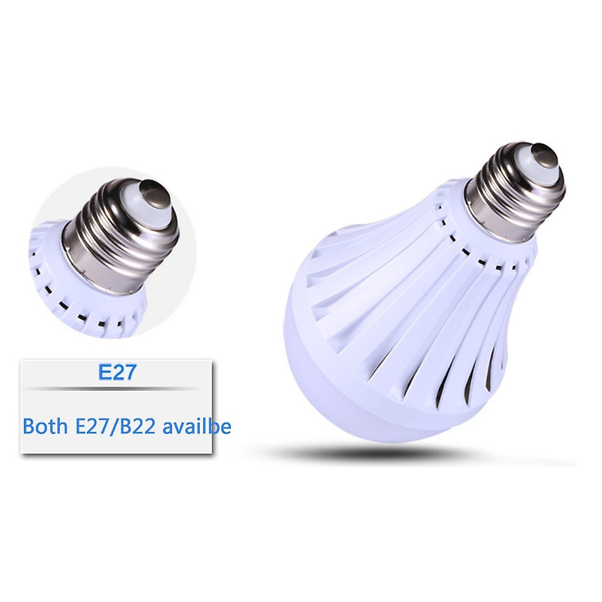 K JINGKELAI 9W Rechargeable LED Bulbs with Battery Backup - Emergency Light Bulb, E27/E26 Base, 60W Equivalent Brightness, Intelligent Power Outage Lighting with Hook, 4-Pack