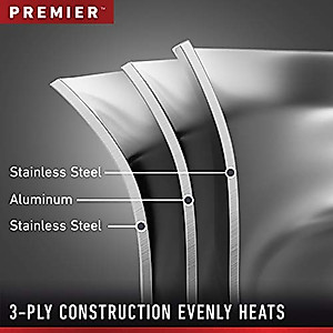 Calphalon 8-Piece Pots and Pans Set, Stainless Steel Kitchen Cookware with Stay-Cool Handles, Dishwasher Safe, Silver