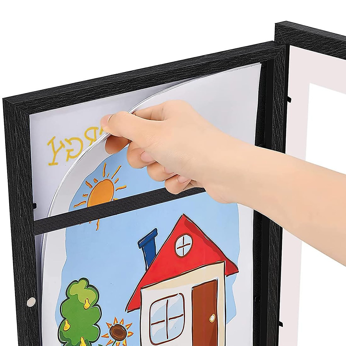 MGUTOD Kids Artwork Frames Front Opening for 50 Pictures - 10x12.5 A4 Children Artwork Display Frame, Kids Art Drawing Projects Photos Crafting Show Suspension Frames for Home, Office
