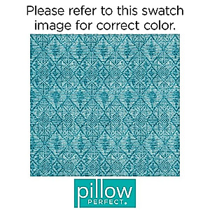 Pillow Perfect Outdoor | Indoor Nesco Caribe 16.5 Inch Throw Pillow, 16.5 X 16.5 X 5, Blue