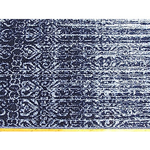 Unique Loom Del Mar Collection Area Rug-Transitional Inspired with Modern Contemporary Design, Rectangular 5' 1" x 8' 0", Blue/Navy Blue
