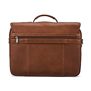 Samsonite Classic Leather Flapover, Cognac, One Size