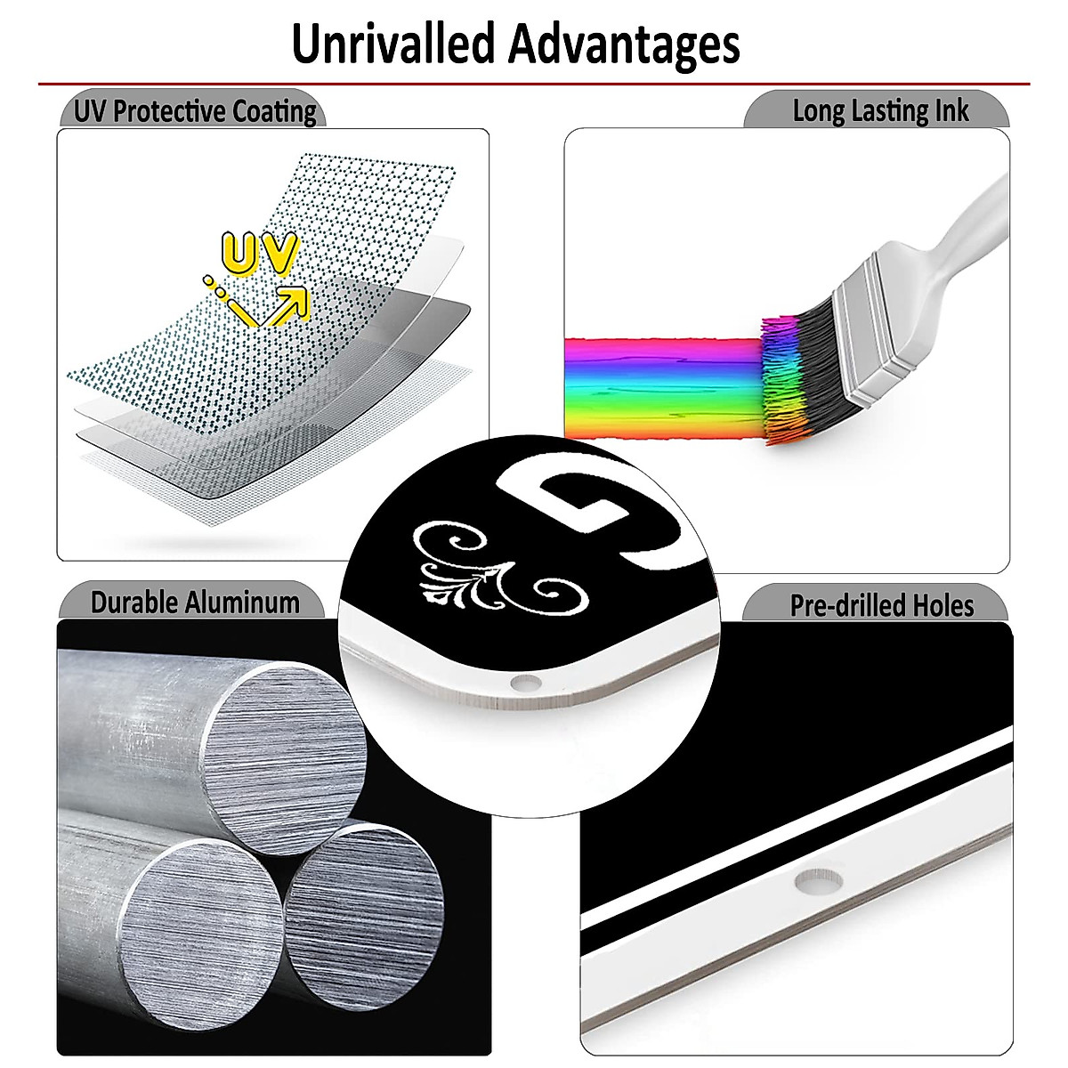 No Soliciting Sign for House (2 Pack), Metal Do Not Ring Bell Sign, Aluminum No Soliciting Signs for Home, No Solicitation Sign for Door, No Salesmen Sign, No Solicitors Sign, Weather Proof, Rust Free (10" x 7")