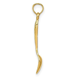 IceCarats 14K Yellow Gold Table Spoon Necklace Charm Pendant 27mm x 5mm Only