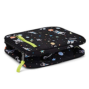 PackIt Freezable Classic Lunch Box, Spaceman, Built with EcoFreeze Technology, Collapsible, Reusable, Zip Closure With Zip Front Pocket and Buckle Handle, Perfect for Healthy Lunches