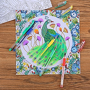 TANMIT Gel Pens, 36 Colors Gel Pens Set for Adult Coloring Books, Colored Gel Pen Fine Point Marker, Great for Kids Adult Doodling Scrapbooking Drawing Writing Sketching