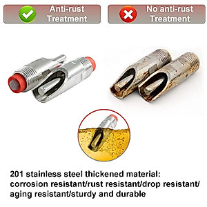 DRULAT 1/2" NPT Pig Nipple Waterer for Barrel Kit 8PCS Automatic Pig Waterer with Filter for Sows Piglets Dogs