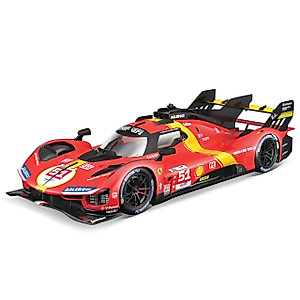 Bburago 2023 Ferrari 499P 3.0L Turbo V6 - Winner Le Mans in 1:18 Scale #18-16301