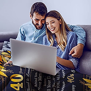 40th Birthday Gifts for Women Men, 40 Year Old Birthday Gift for Woman Man Turning 40, Happy 40th Birthday Party Decorations, 40th Birthday Gift Ideas, 1983 Birthday Gifts Throw Blanket 60 x 50 inch