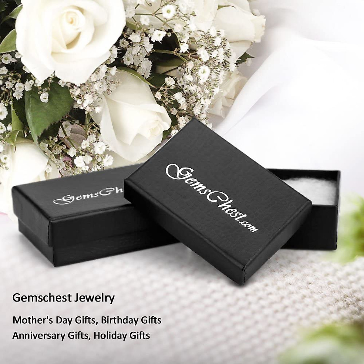 Gemschest 925 Sterling Silver Moon Necklace Cubic Zirconia Crescent Moon Star Phase Pendant Necklace Dainty Chain 18" Chain Silver Necklace for Mom Women Ladies (Crescent Moon)