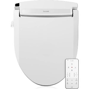 Brondell Swash Electronic Bidet Toilet Seat LT99, Fits Elongated Toilets, White – Lite-Touch Remote, Warm Water Wash, Strong Wash Mode, Stainless-Steel Nozzle, Saved User Settings & Easy Installation