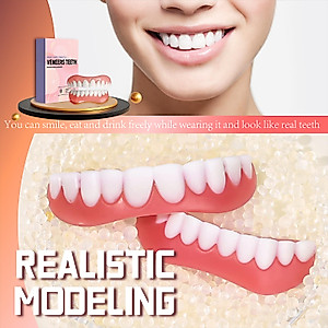 Veneers Teeth for Women, 2PCS Temporary Fake Teeth for Women and Men, Nature and Comfortable Veneers to Regain Confident Smile 2PCS