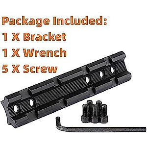 360 TACTICAL 20mm Dovetail to Weaver Rail Mount Base Adapter 100mm Scope Mount Converter