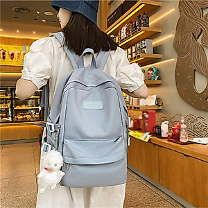 DINGZZ Waterproof Nylon Women Bags School Backpack for Teenagers Girls Travel Backbag Small Bookbag (Color : E, Size : 32 * 13 * 44CM)