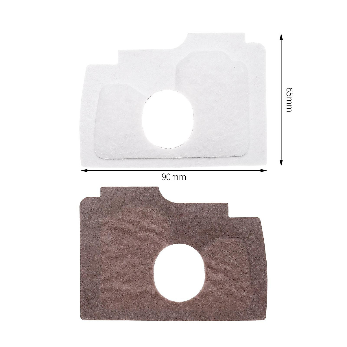 The Lord of the Tools 2Pcs Air Filter Replacement Compatible with Stihl MS170 MS180 017 018 Lawn Mower Filter Pads Double-layer Cotton Air Filters 90x65mm White