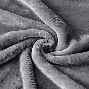 BEDELITE Body Pillow Cover with Zipper Closure, Super Soft and Cozy Fuzzy Fleece Body Pillow Case Cover 20 x 54 Inches, Luxury Fluffy Plush Long Body Pillow Pillowcase for Fall and Winter(Gray)