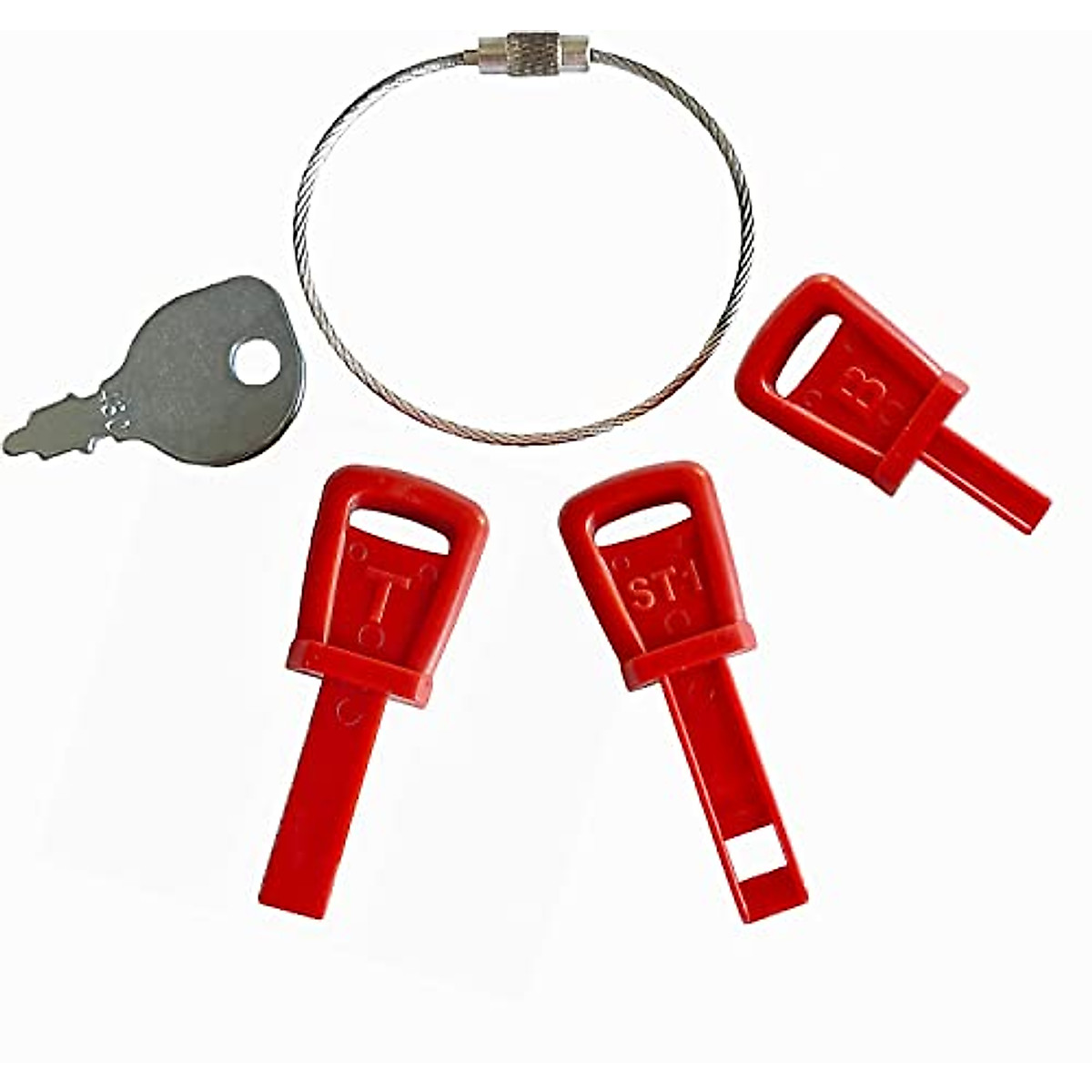 Universal Snow Blower Key Set （4 Pcs/w Ring） Compatible with PowerMore Troy-Bilt Craftsman Briggs & Stratton Craftsman Tecumseh Snow King
