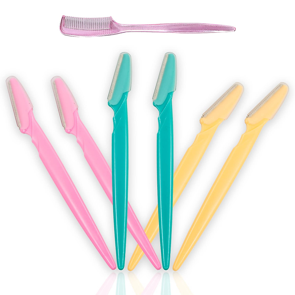 IOWANTOBWU 6 PCS Eyebrow Razor Facial Hair Knife Remover Makeup Tools Trimmer Sharper Shaver Hair Remover Set