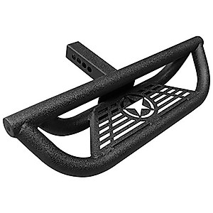 YZONA 2.5 Inch Drop Universal Bumper Hitch Step Trailer for 2 Inch Receiver Compatible with Pickups Trucks Vans SUVs ATVs, with Pin Lock & U-Bolts Stabilize, Tow Guard Protector Rear bar