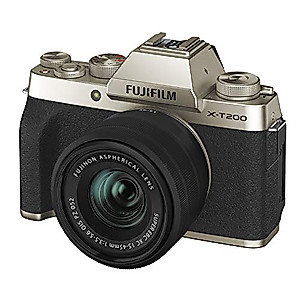 Fujifilm X-T200 Mirrorless Digital Camera w/XC15-45mm Kit - Champagne Gold